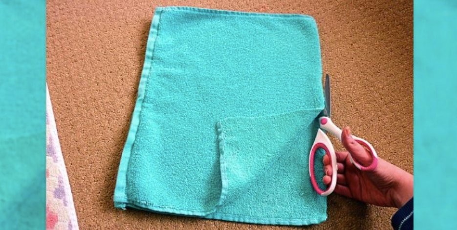 Perfect tip for using old towels. You never have to throw them away - i ...