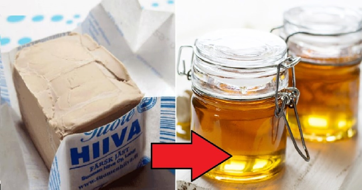 She mixed a cube of yeast with a little honey and it was the best thing ...